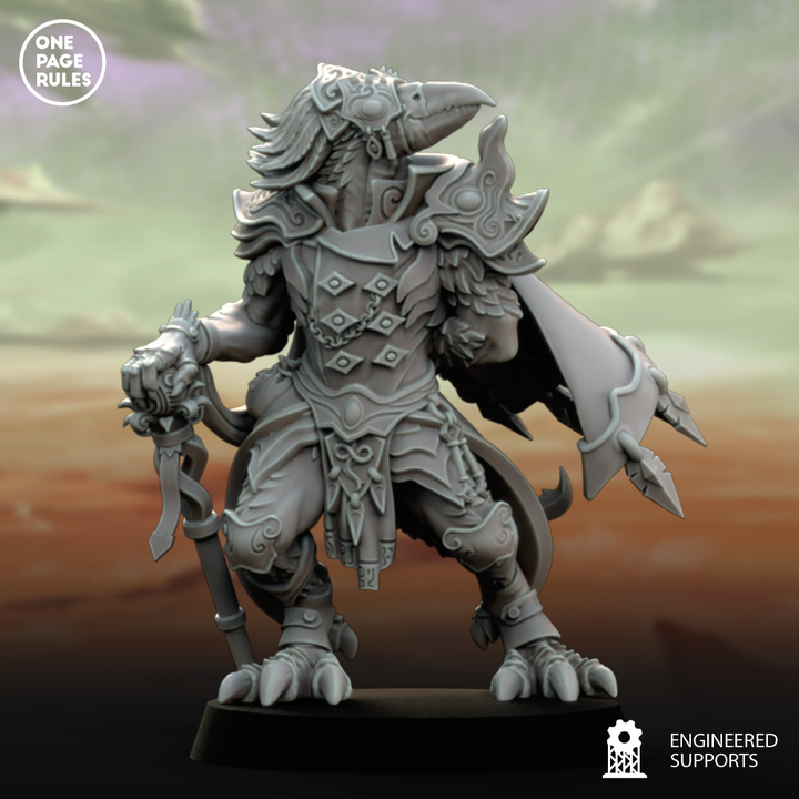 3D Printable Change Malhadra Hero - Swiftclaw by One Page Rules