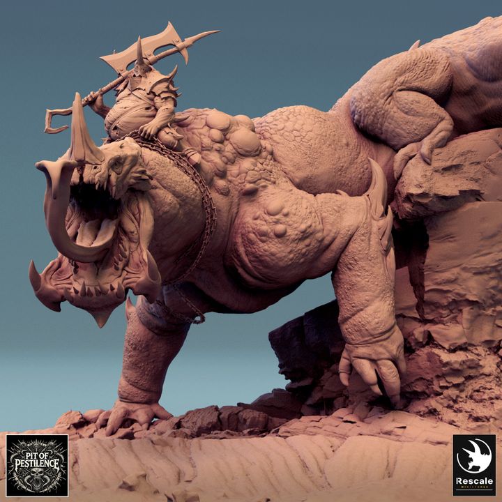 3D Printable Sludgeborn Drake Descent by Rescale Miniatures
