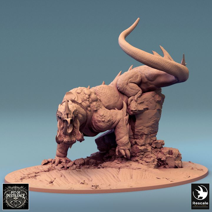 3D Printable Sludgeborn Drake Descent by Rescale Miniatures