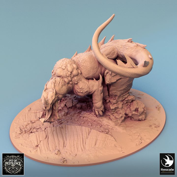 3D Printable Sludgeborn Drake Descent by Rescale Miniatures