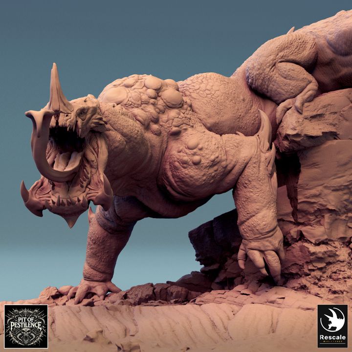 3D Printable Sludgeborn Drake Descent by Rescale Miniatures