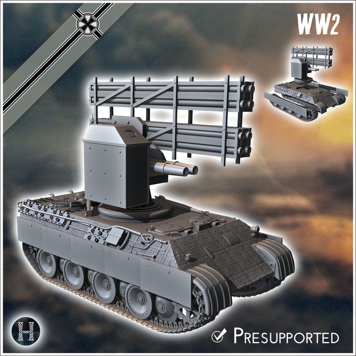 3D Printable German WW2 pack, Panzer V Panther No. 2 (variants and ...