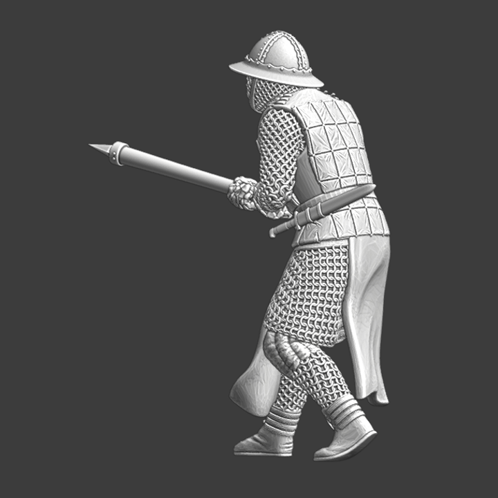 3D Printable Medieval Flanders Militiaman with goedendag by Northern ...