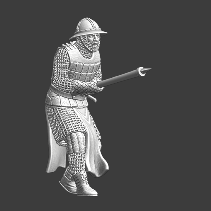 3D Printable Medieval Flanders Militiaman with goedendag by Northern ...