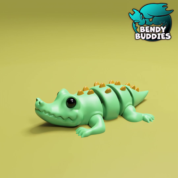 3D Printable Crocodile Crocsi / Alligator Articulated / Print-in-Place ...