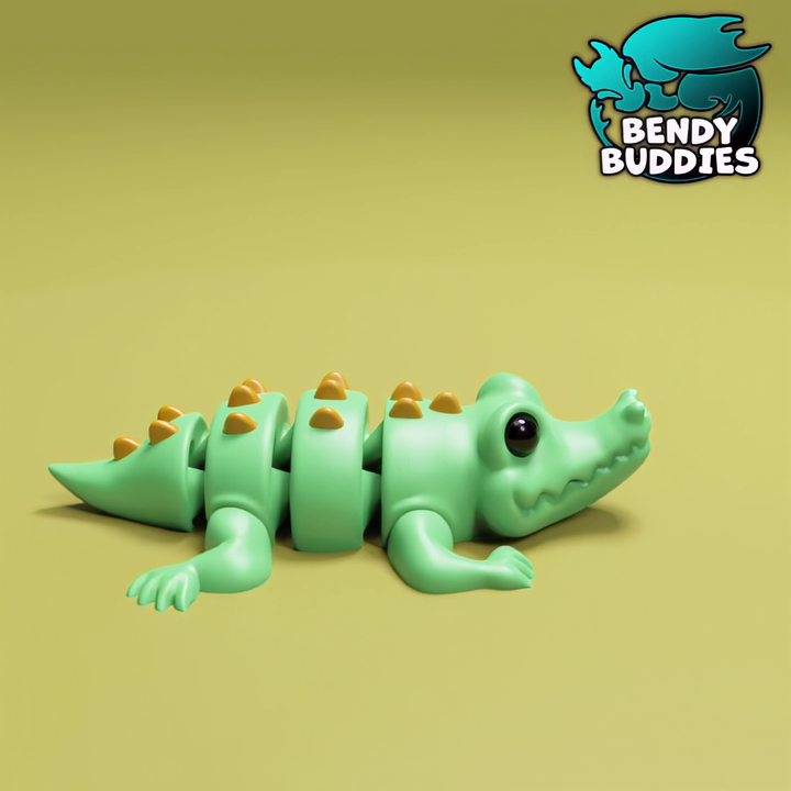 3D Printable Crocodile Crocsi / Alligator Articulated / Print-in-Place ...