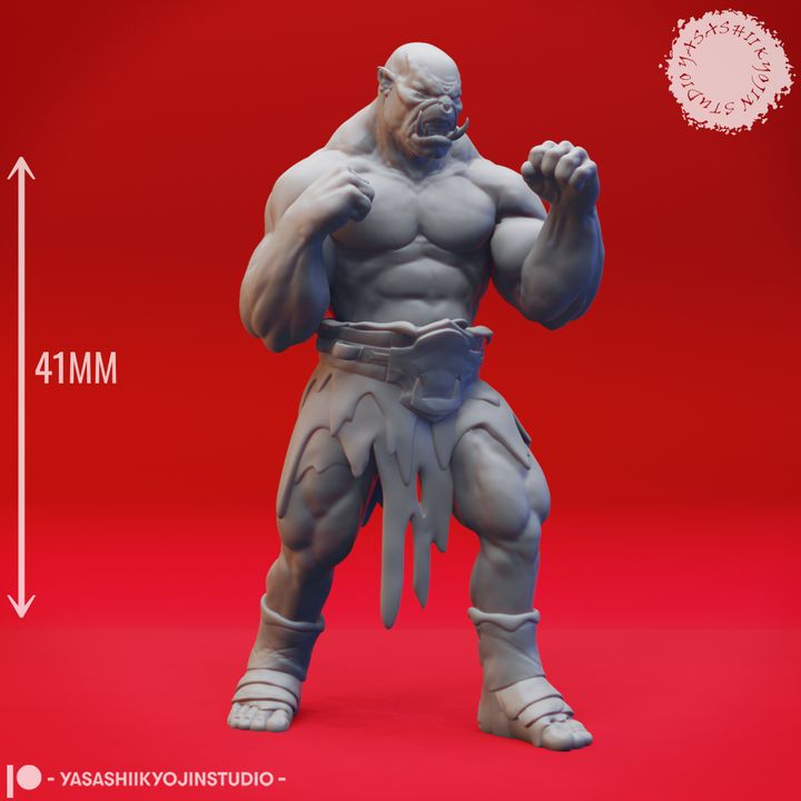 3D Printable Orc Brawler - Tabletop Miniature (Pre-Supported) by ...