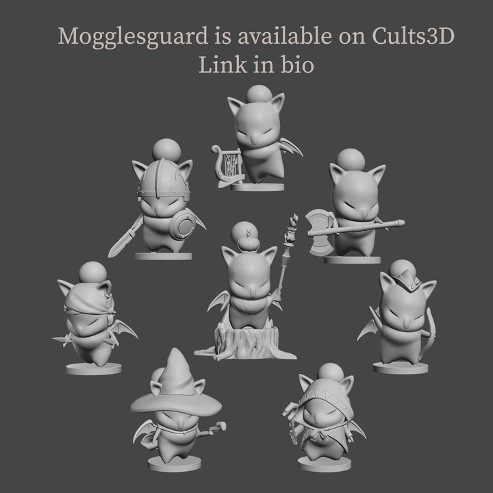 3D Printable Moogle Warrior Final Fantasy XIV by Belkin Crafts