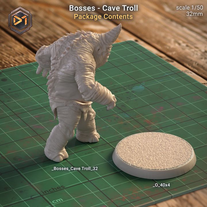 3D Printable Bosses - Cave Troll by Dimensional Maze