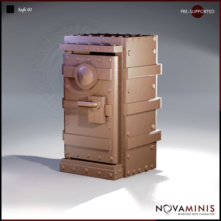 3D Printable Safe 01 by NovaMinis