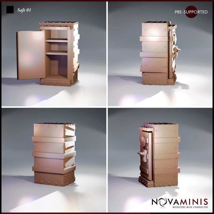 3D Printable Safe 01 by NovaMinis
