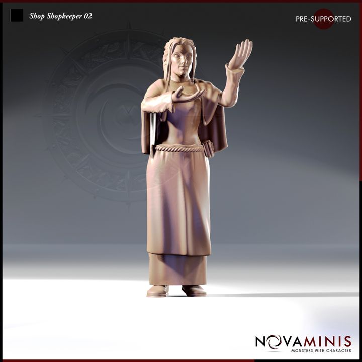 3D Printable Shopkeeper 02 by NOVAMINIS
