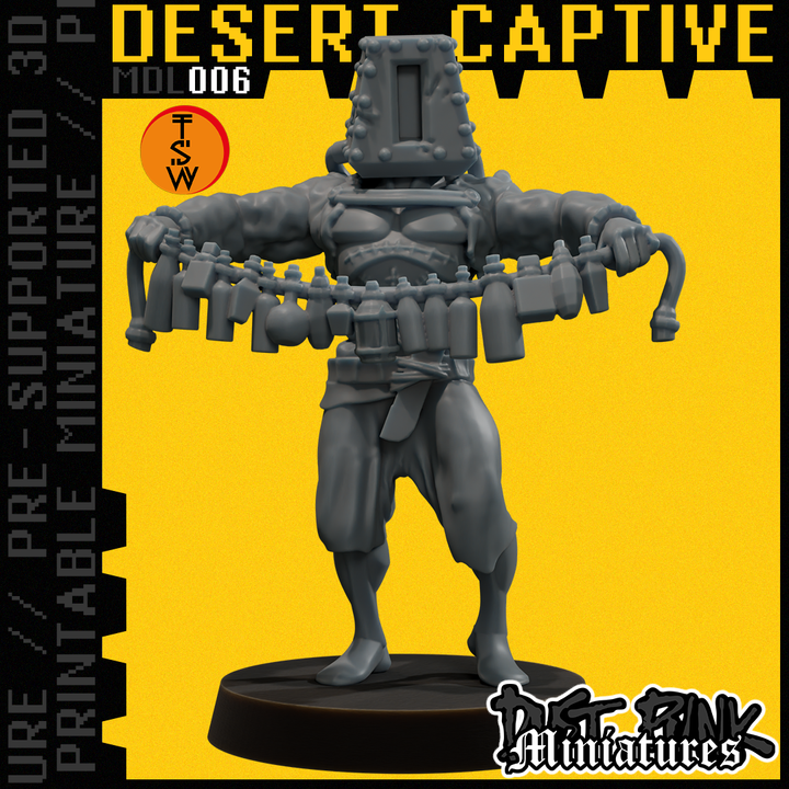 3D Printable MDL006 DESERT CAPTIVE [PRE-SUPPORTED] by Django OCP