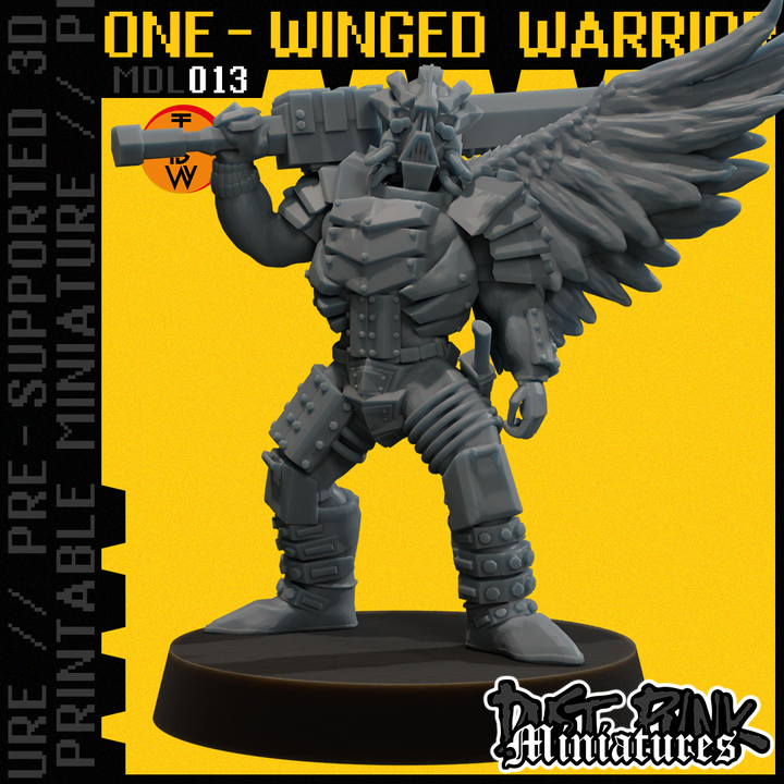 3D Printable MDL013 ONE-WINGED WARRIOR [PRE-SUPPORTED] by Dust Punk ...