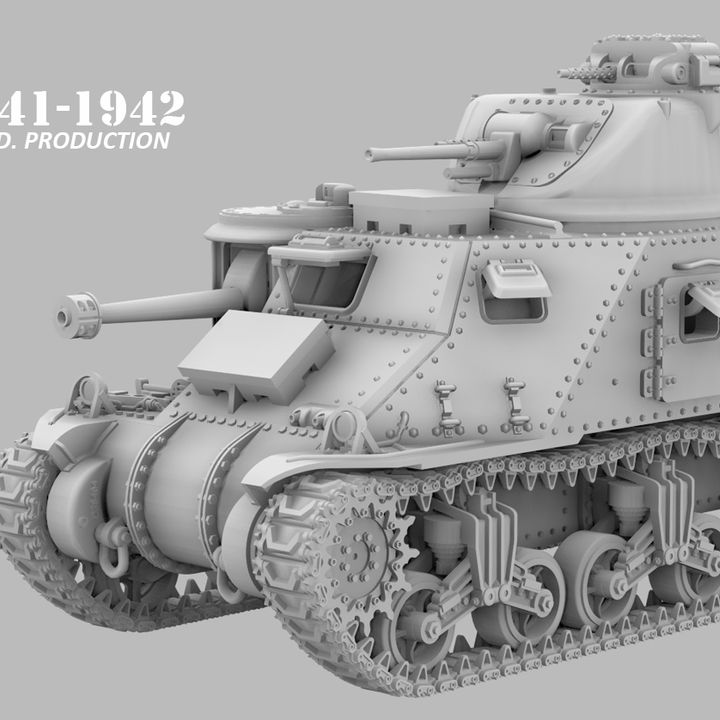 3D Printable M3 Lee Mid prod by Counlane Models