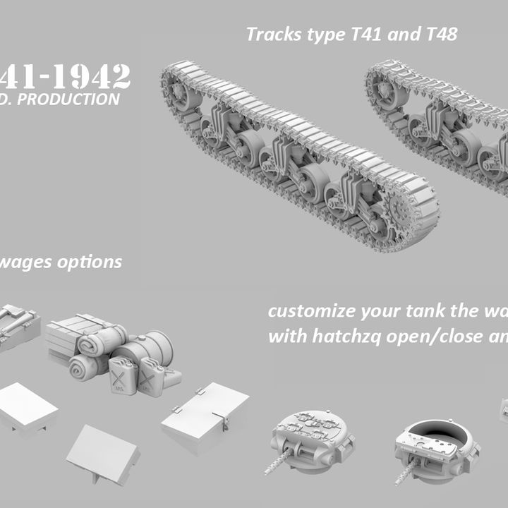 3D Printable M3 Lee Mid prod by Counlane Models
