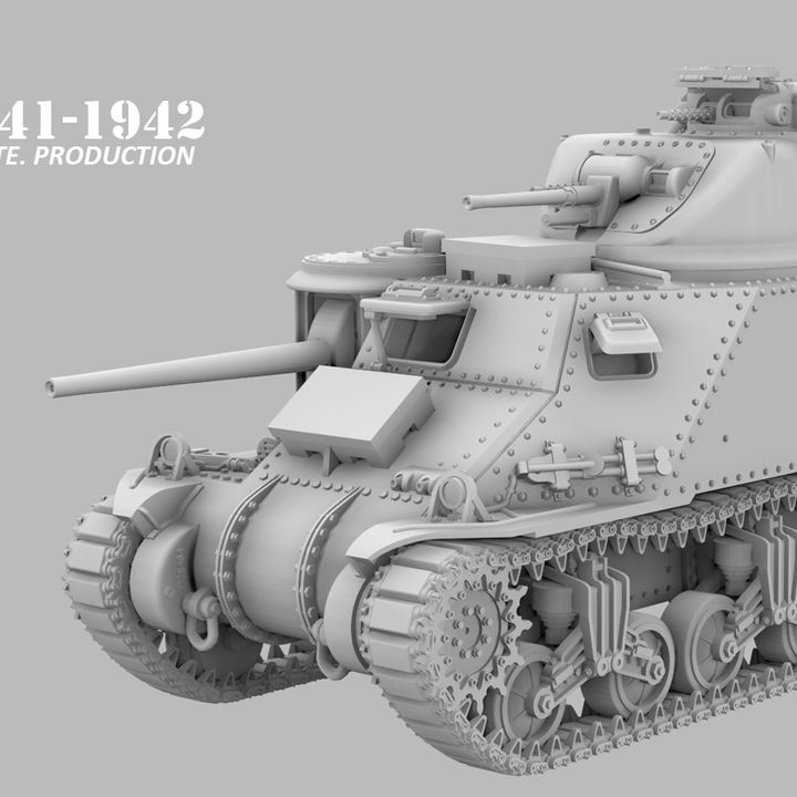 3D Printable M3 Lee Pack Early, Mid and Late production by Counlane Models