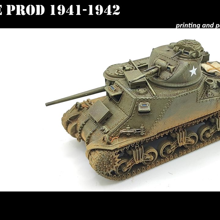 3D Printable M3 Lee Pack Early, Mid and Late production by Counlane Models