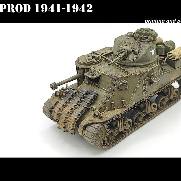 3D Printable M3 Lee Pack Early, Mid and Late production by Counlane Models