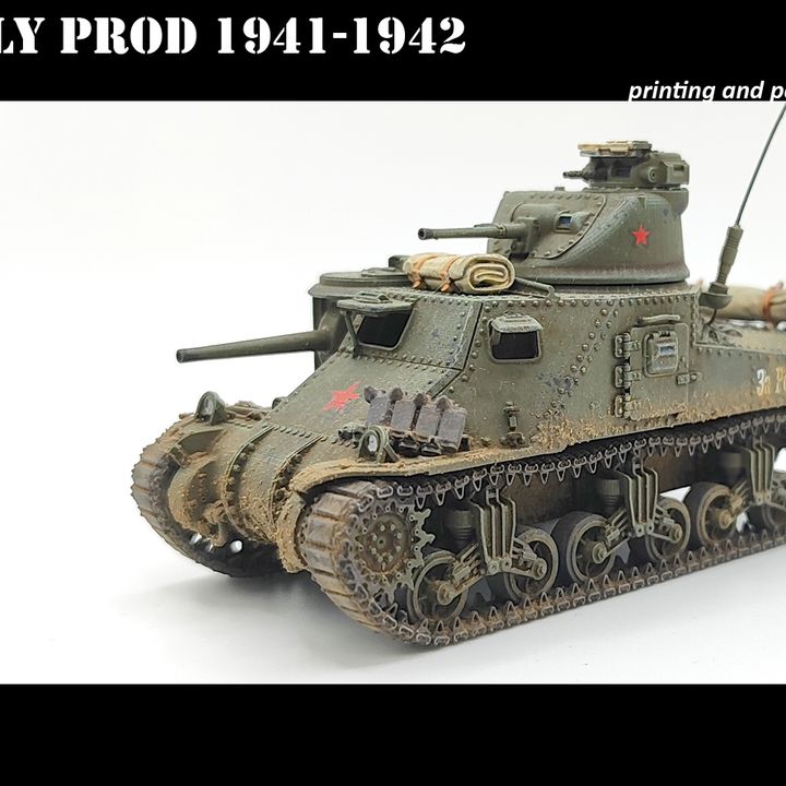 3D Printable M3 Lee Pack Early, Mid and Late production by Counlane Models