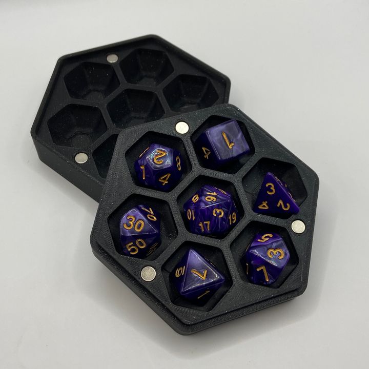 3D Printable 3D Printed Hexagon Dice Box for RPG, Dungeons and Dragons ...