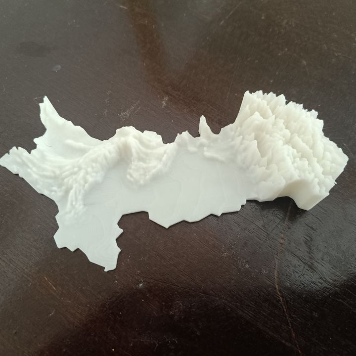 3D Printable topographical map of Pakistan by abs soh