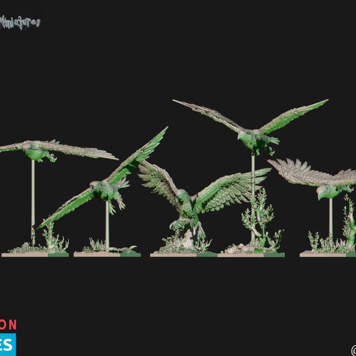 3D Printable Elven eagles (elf) by HoloMiniatures