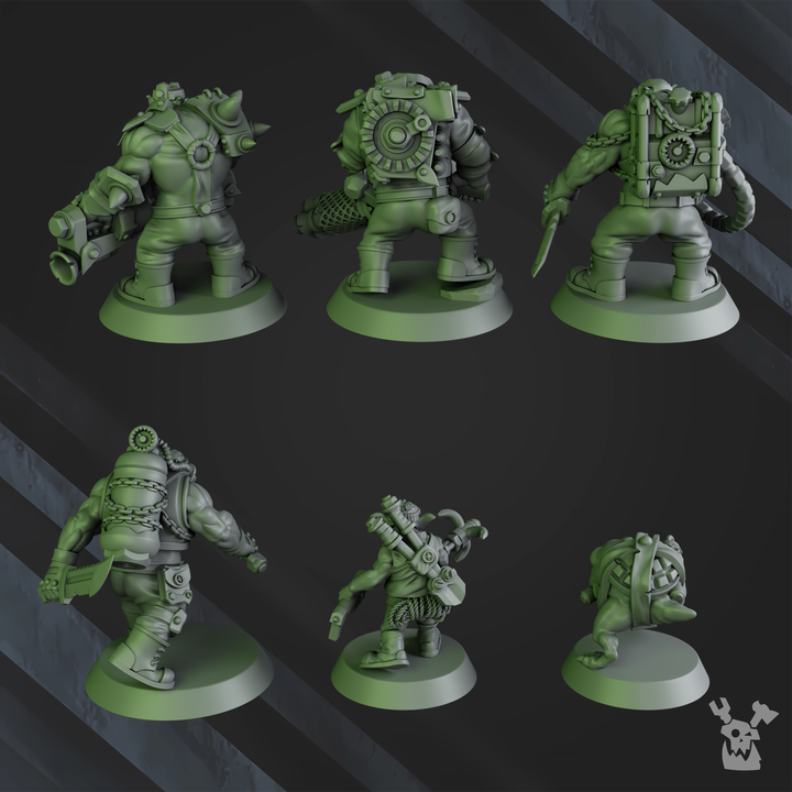 3D Printable Blak Orks Mob (part 2) by dakkadakka.store