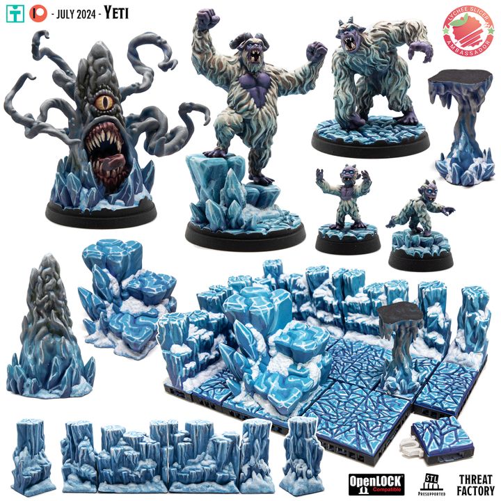 3D Printable [JULY 2024 RELEASE] ICE & YETIS by Threat Factory