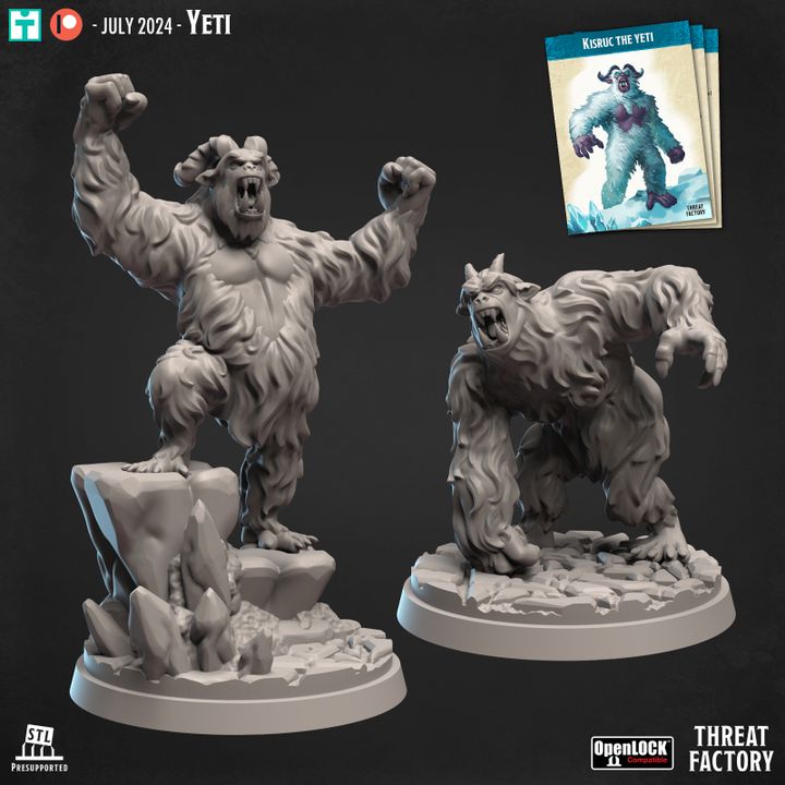 3D Printable [JULY 2024 RELEASE] ICE & YETIS by Threat Factory