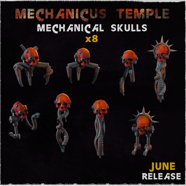 3D Printable Mechanical Skulls - Basing Bits (Mechanicus Temple) by ...