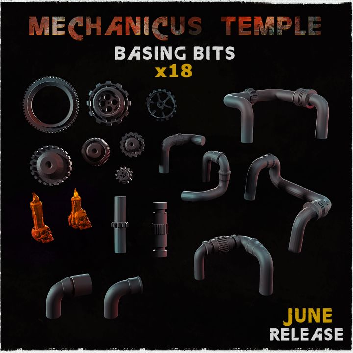 3D Printable Basing Bits (Mechanicus Temple) by Zabavka Workshop