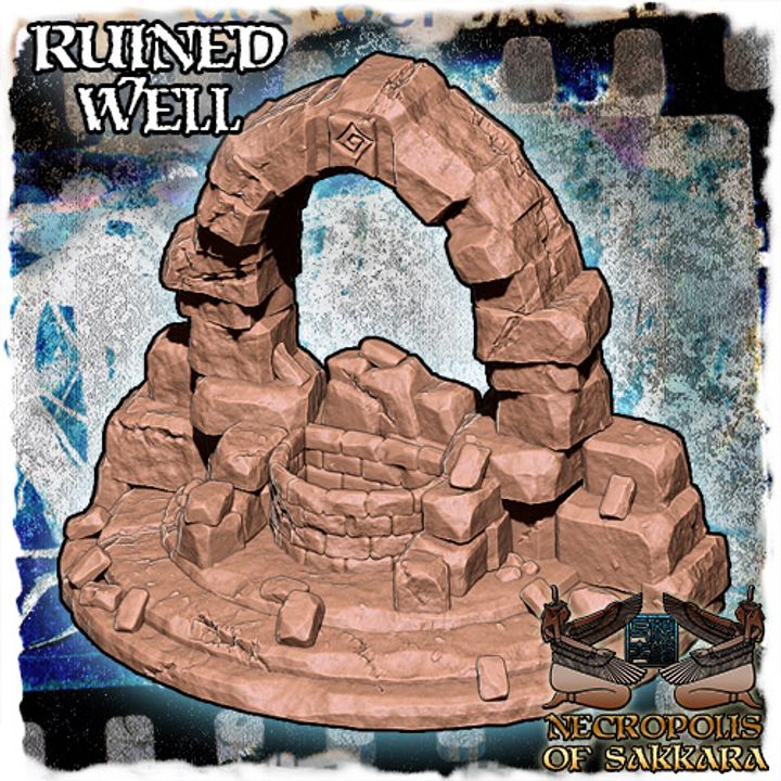 3D Printable Ruined Fantasy Well by Pharaoh's Workshop