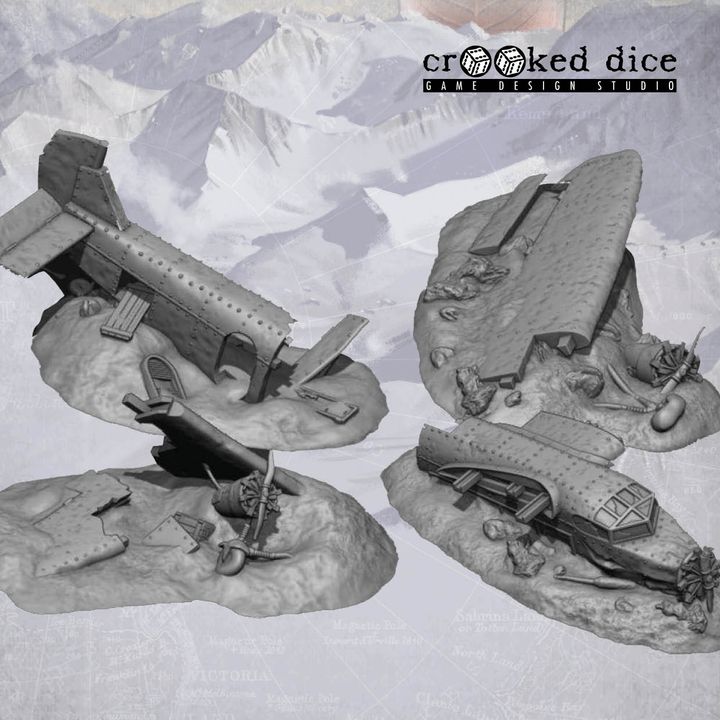 3D Printable Crashed Plane by Karl Perrotton