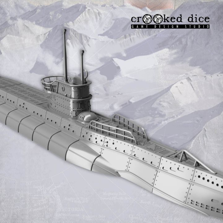 3D Printable U-Boat by Karl Perrotton