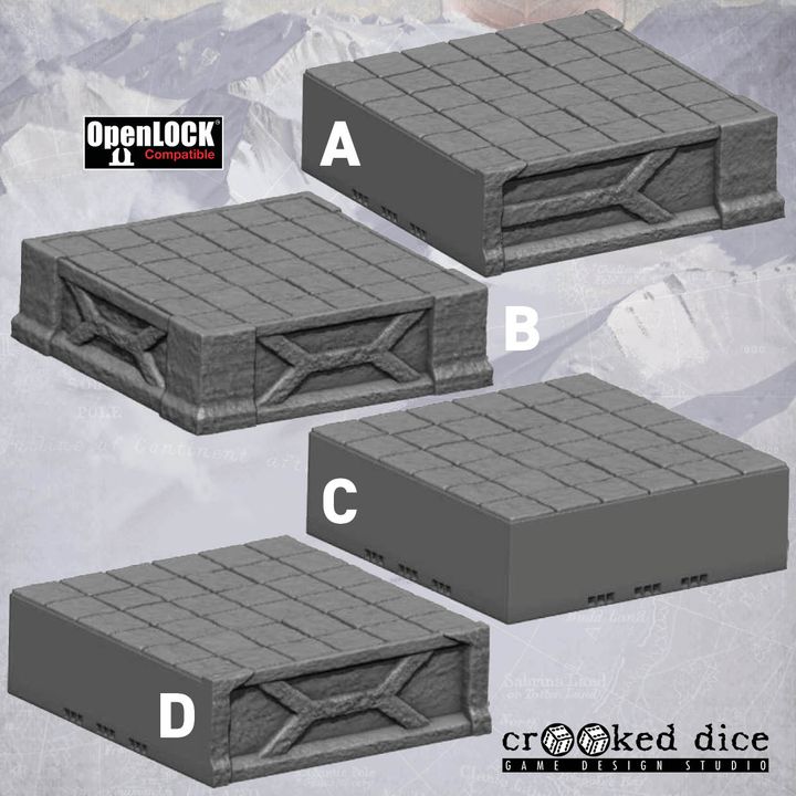 3D Printable Lost City Modular Platforms by Karl Perrotton