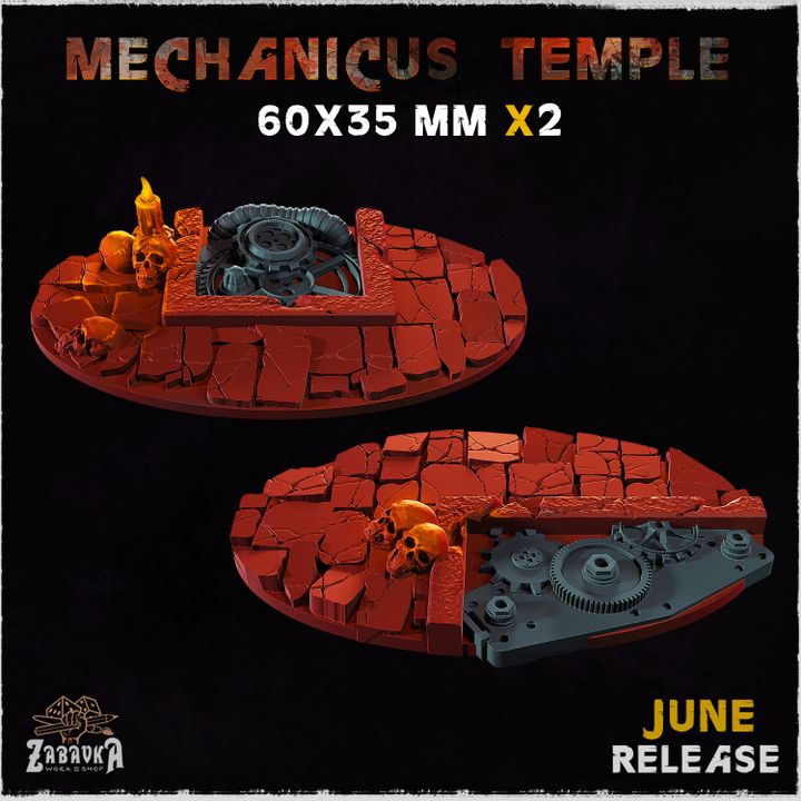 3D Printable Mechanicus Temple - Bases & Toppers (Big Set++) by Zabavka ...