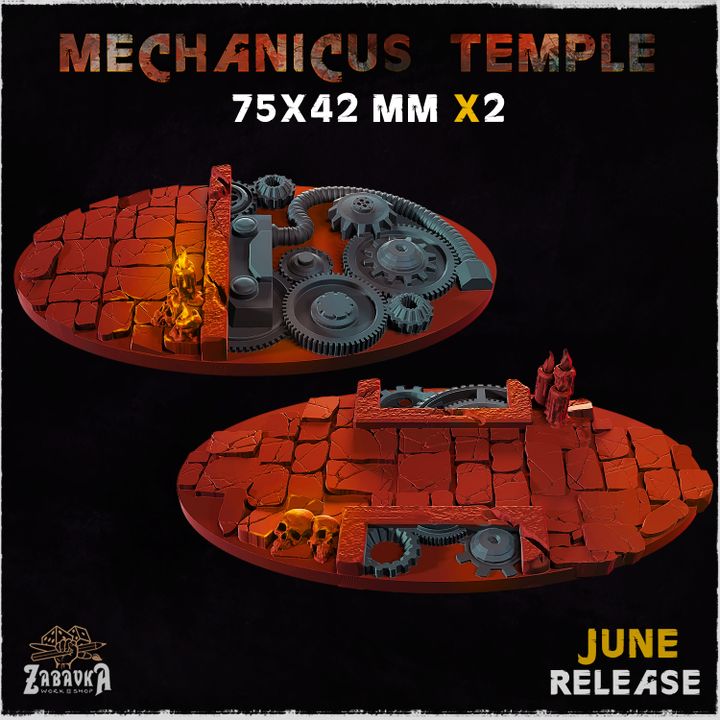 3D Printable Mechanicus Temple - Bases & Toppers (Big Set++) by Zabavka ...