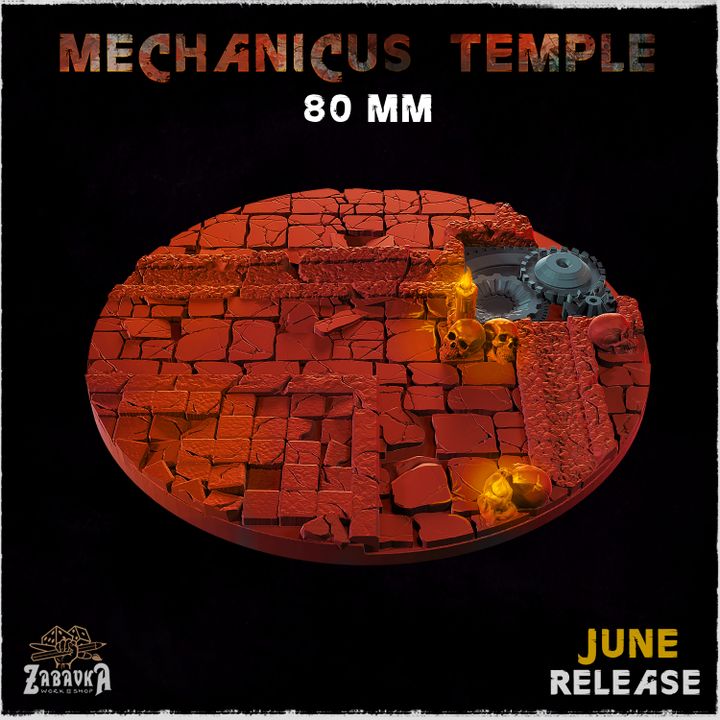 3D Printable Mechanicus Temple - Bases & Toppers (Big Set++) by Zabavka ...