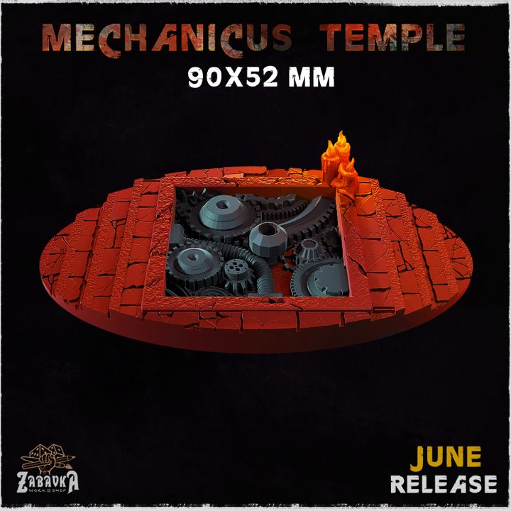 3D Printable Mechanicus Temple - Bases & Toppers (Big Set++) by Zabavka ...
