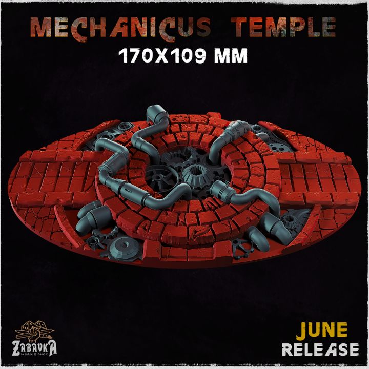 3D Printable Mechanicus Temple - Bases & Toppers (Big Set++) by Zabavka ...