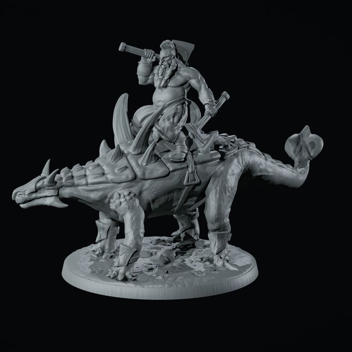 3D Printable aletopella_mount dwarft by Dinoworld