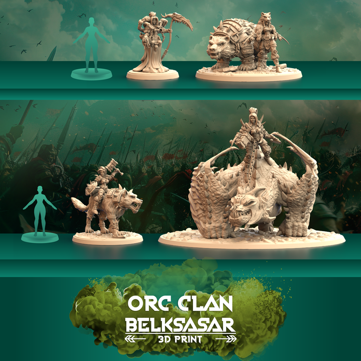 3D Printable Orc Clan - Arcanist by Belksasar