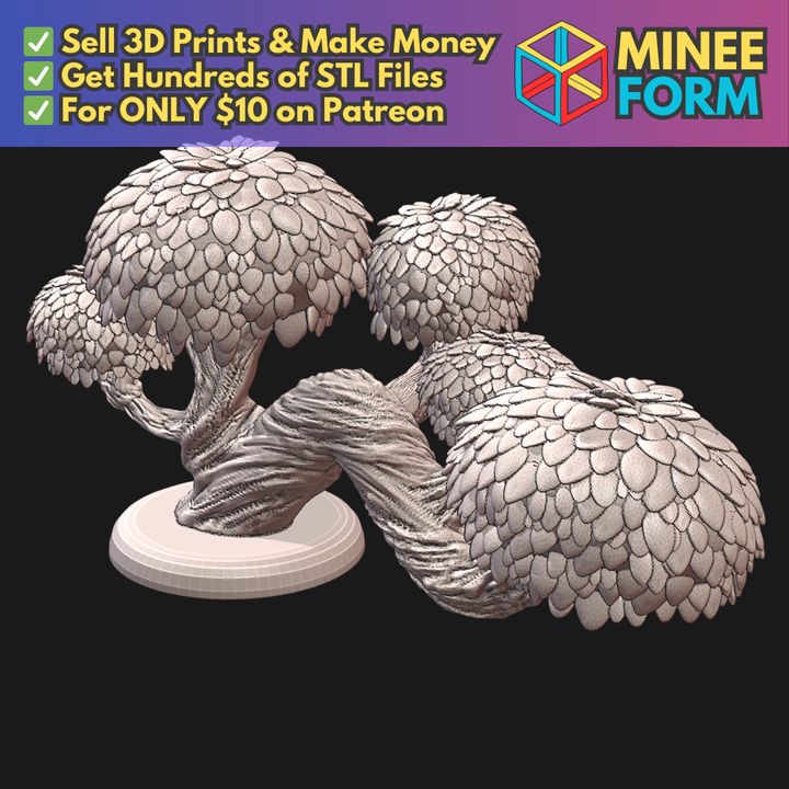 Descargar 28mm DND Wind Bent Ancient Tree Terrain Miniature MineeForm ...