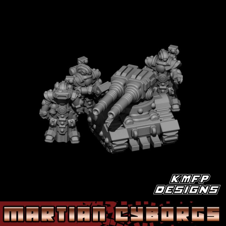3D Printable Martian Cyborg Support Weapons by KMFP Designs