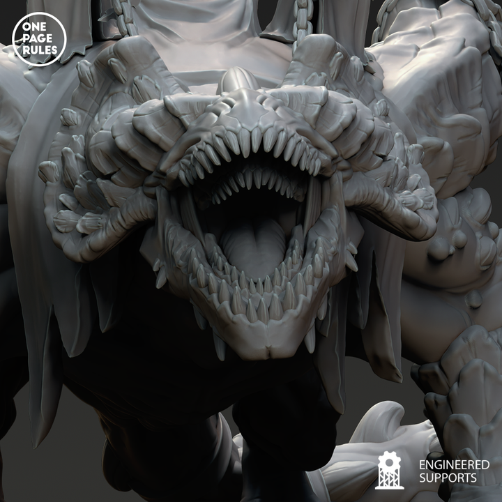 3D Printable Great Terror Beast - Shadow Stalkers by One Page Rules