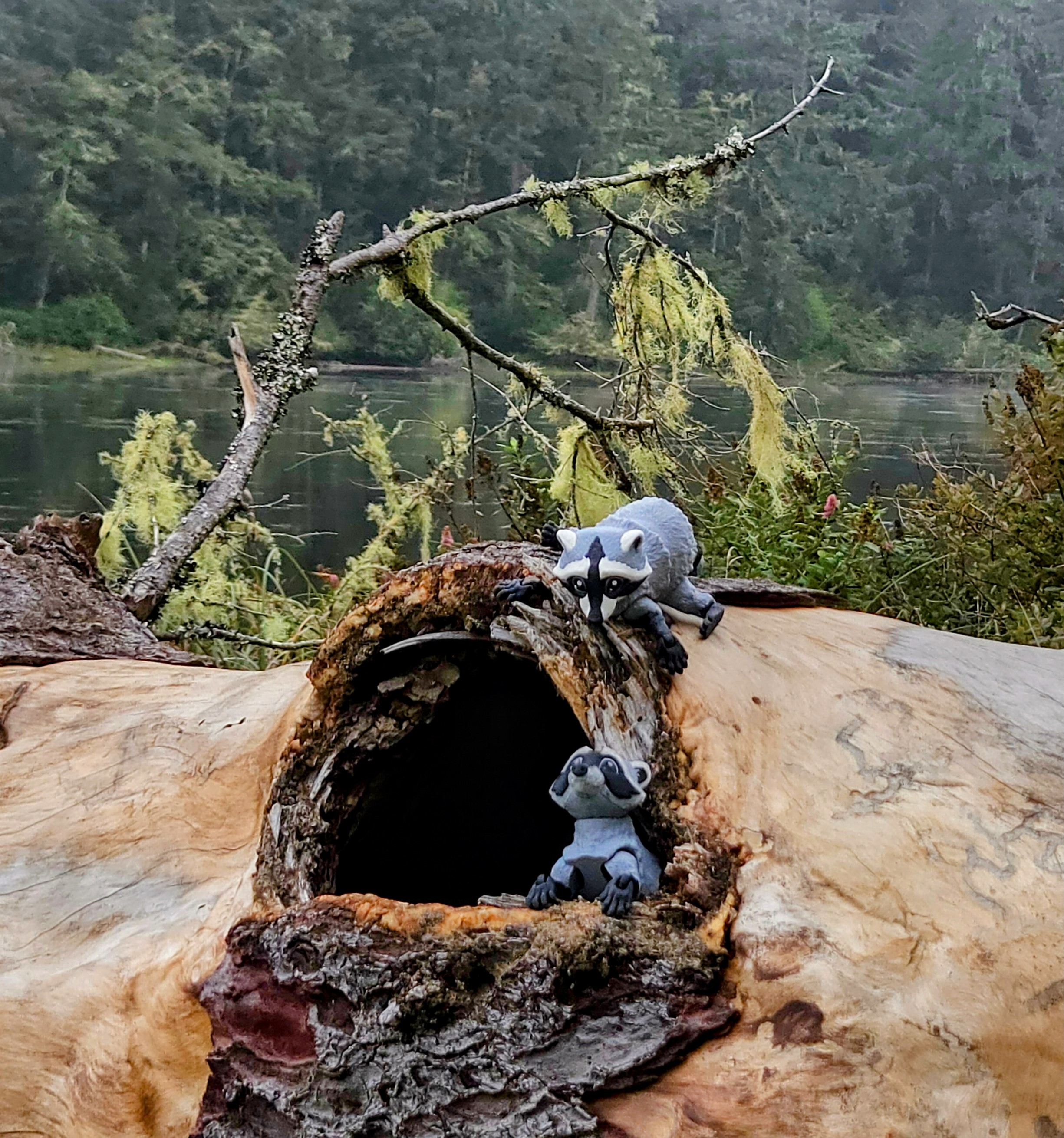 3D Printable Raccoon, Print-In-Place Body, Snap-Fit Head, Cute Flexi ...