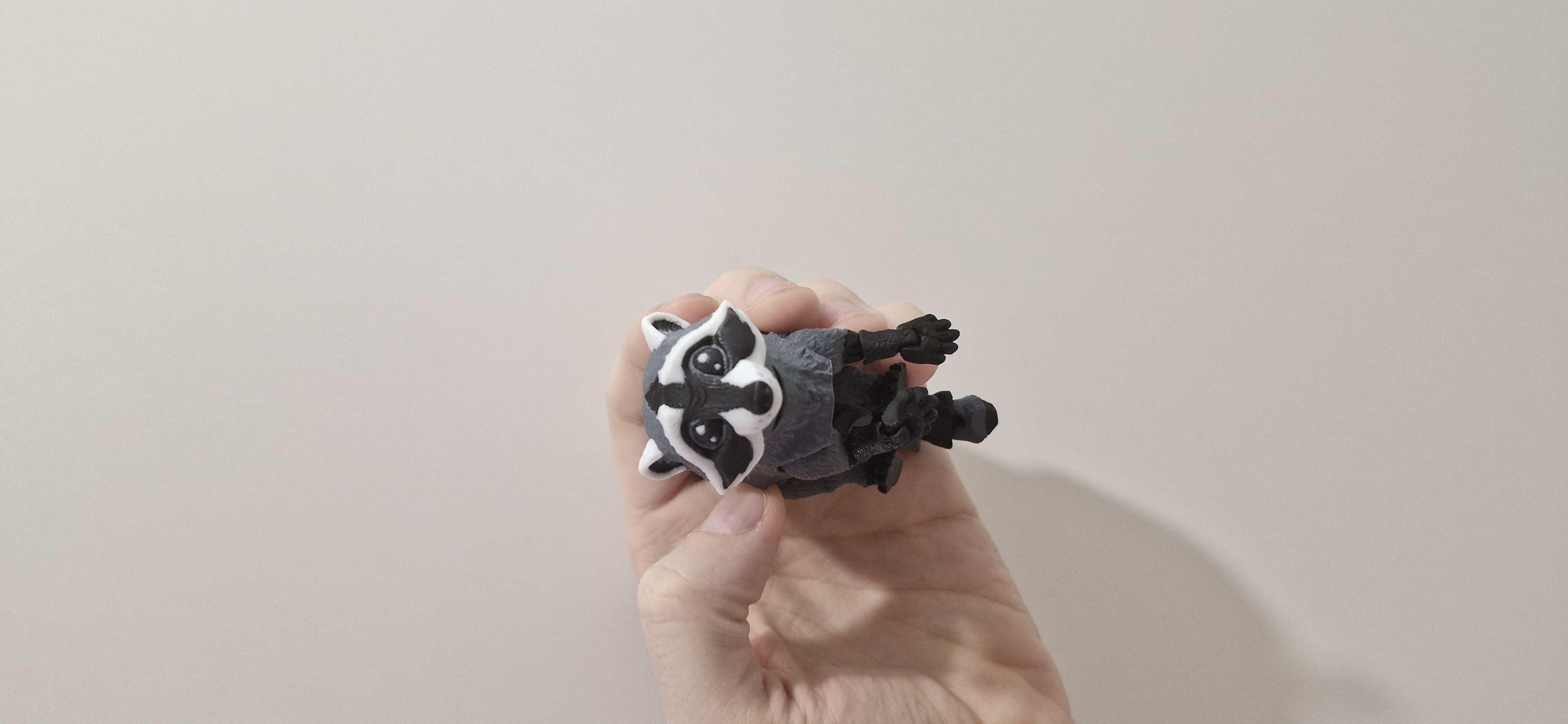 3D Printable Raccoon, Print-In-Place Body, Snap-Fit Head, Cute Flexi ...