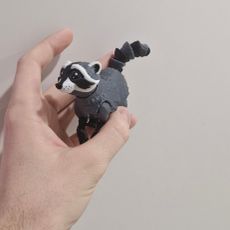 3D Printable Raccoon, Print-In-Place Body, Snap-Fit Head, Cute Flexi ...