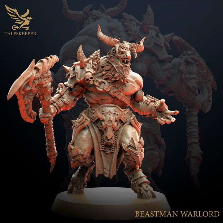 3D Printable BEASTMAN WARLORD (June) by Tales Keeper
